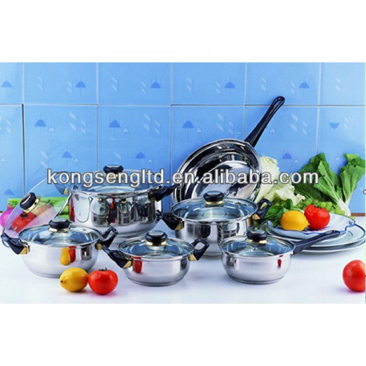 Buy 12 Pcs Happy Baron Stainless Steel Cookware Set from Kong Seng Ltd ...