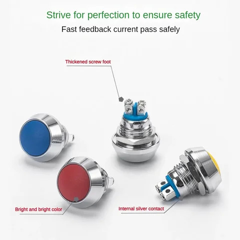 Buy 12mm Mini Ball Shape Power Button Latching Screw Welding Feet Dome ...