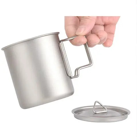 Buy 450ml Lightweight Camping Mug Pure Titanium Cup from Shenzhen ...