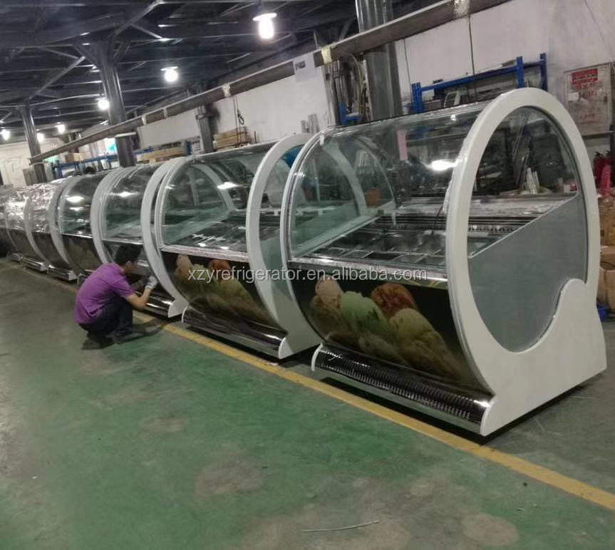 Buy Automatic Ice Cream Display Showcase/ High Standard Ice Cream ...