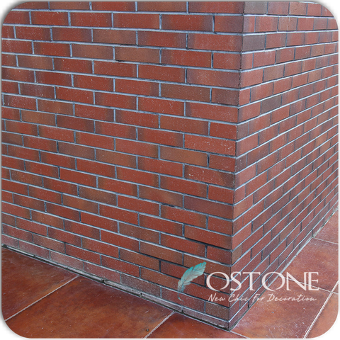 Buy Building Cladding System Red Brick Look Exterior Ceramic Wall Tiles ...