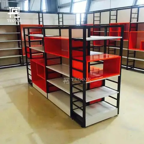 Buy Chinese Supermarket Wooden Display Gondola Stand Custom Steel ...