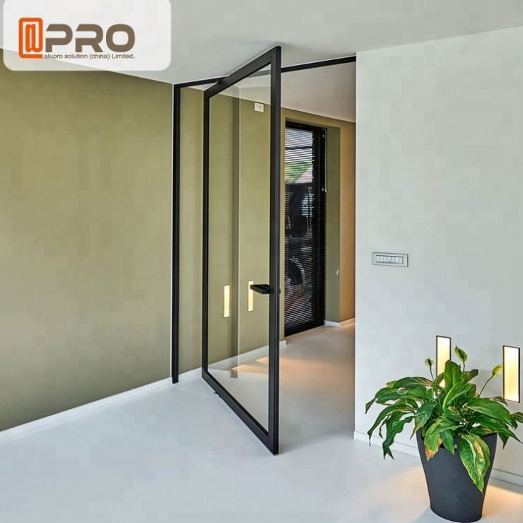 Buy Customized Size Commercial Glass Pivot Door Front Large Entry Glass Exterior Hing Swing ...