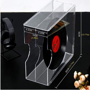 Buy Desktop Organizer Acrylic Record Storage Rack Display Box Lucite ...