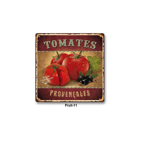 Buy Fresh Peaches Tomates Cave Living Room Decorations St Metal Tin ...