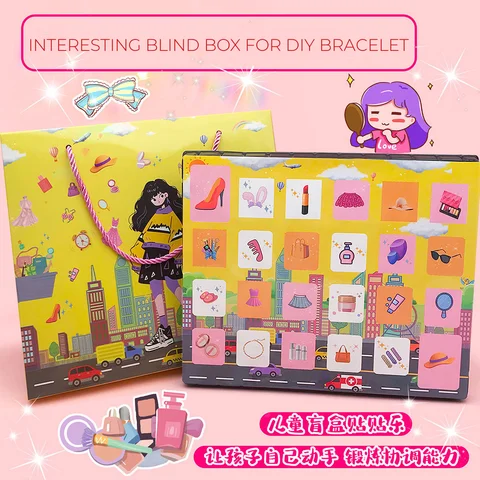 Buy Funny 24 Grids Blind Box Charms Inside Handmade Diy Charms Beaded ...