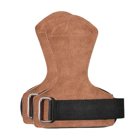Buy Gymnastic Weight Lifting Wrist Straps Cowhide Leather Hand Grips ...