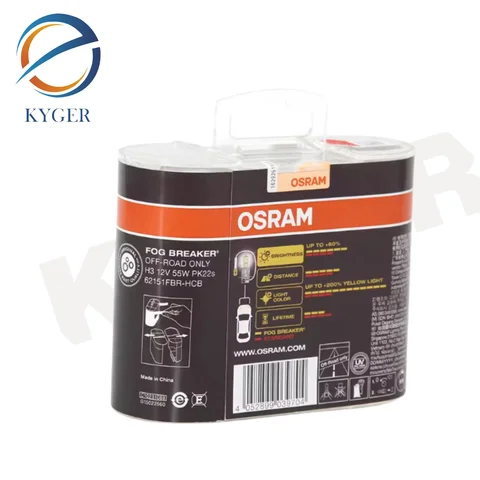 Buy H3 Globe Fog Breaker 2600k 12v 55w Pk22s Osram 64151fbr Deep Yellow ...