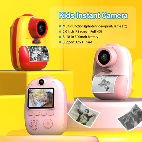 Buy Kids Camera Instant Print, 1080p Hd Instant Print Camera For Kids ...