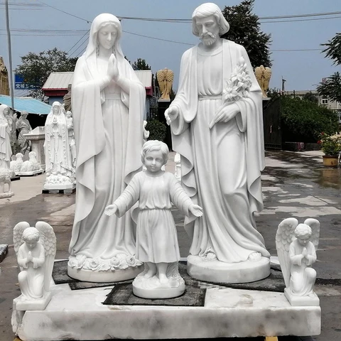 Buy Large Jesus Christ Statue Life Size White Marble Cross Jesus ...
