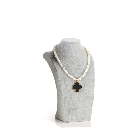 Buy Light Gray Velvet Necklace Display Mannequin Bust Jewellery Display ...