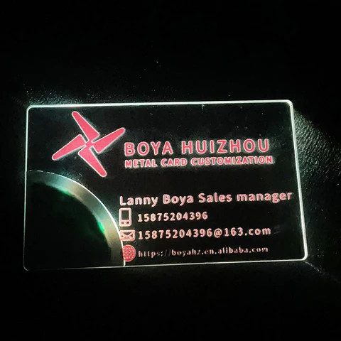 Buy Luxury Led Acrylic Business Card Custom Business Cards Design ...