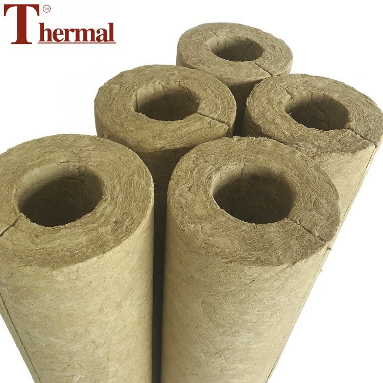 Buy Mineral Wool Pipe Section Heat And Cold Insulation Rock Wool Pipe ...