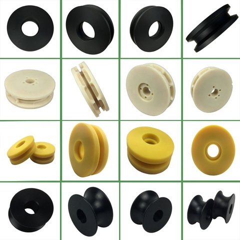 Buy Pom Plastic Guide Wheel Mc Nylon U Groove Pulley Od 4.5 Inch 115mm ...