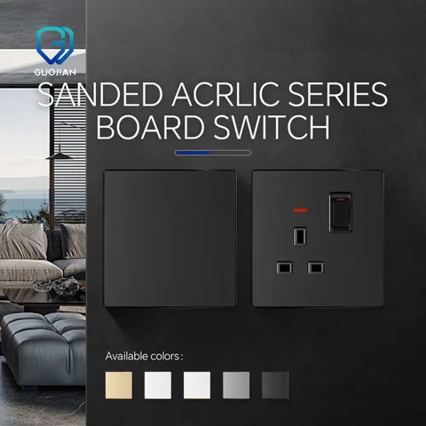 Buy Quality Guarantee Uk Standard Acrylic 1 Gang 1 Way Wall Switches ...