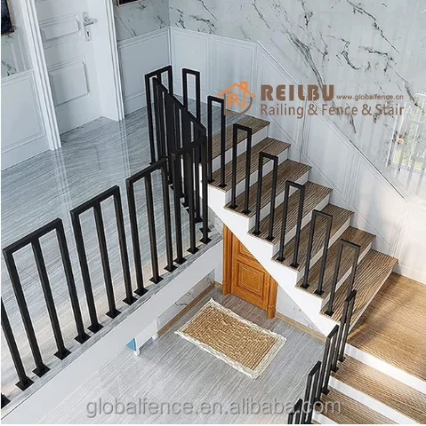 Buy Reilbu Industrial Clean Look U-shaped Stair Handrail Stairs Railing ...
