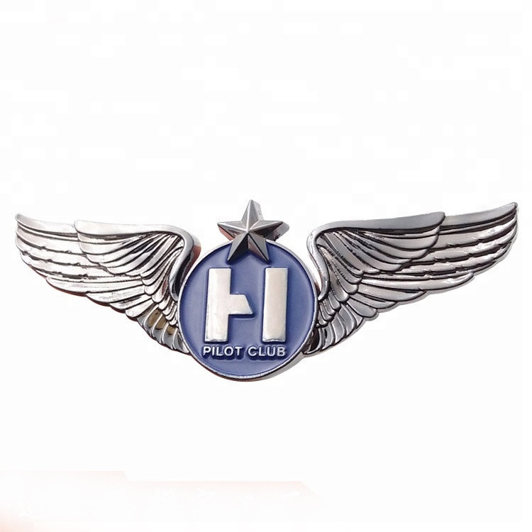 Buy Shiny Gold Customized Metal Pilot Wings Pin Badge,personalized Logo ...