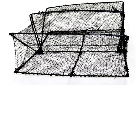 Buy Square Crab Cage Hot Sale Fishing Folding Crab Trap 2 Entrances Pe ...
