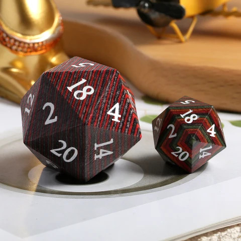 Buy Wholesale D&d 20 Sided Dice Dnd Large 33mm D20 Wooden Resin Stone ...