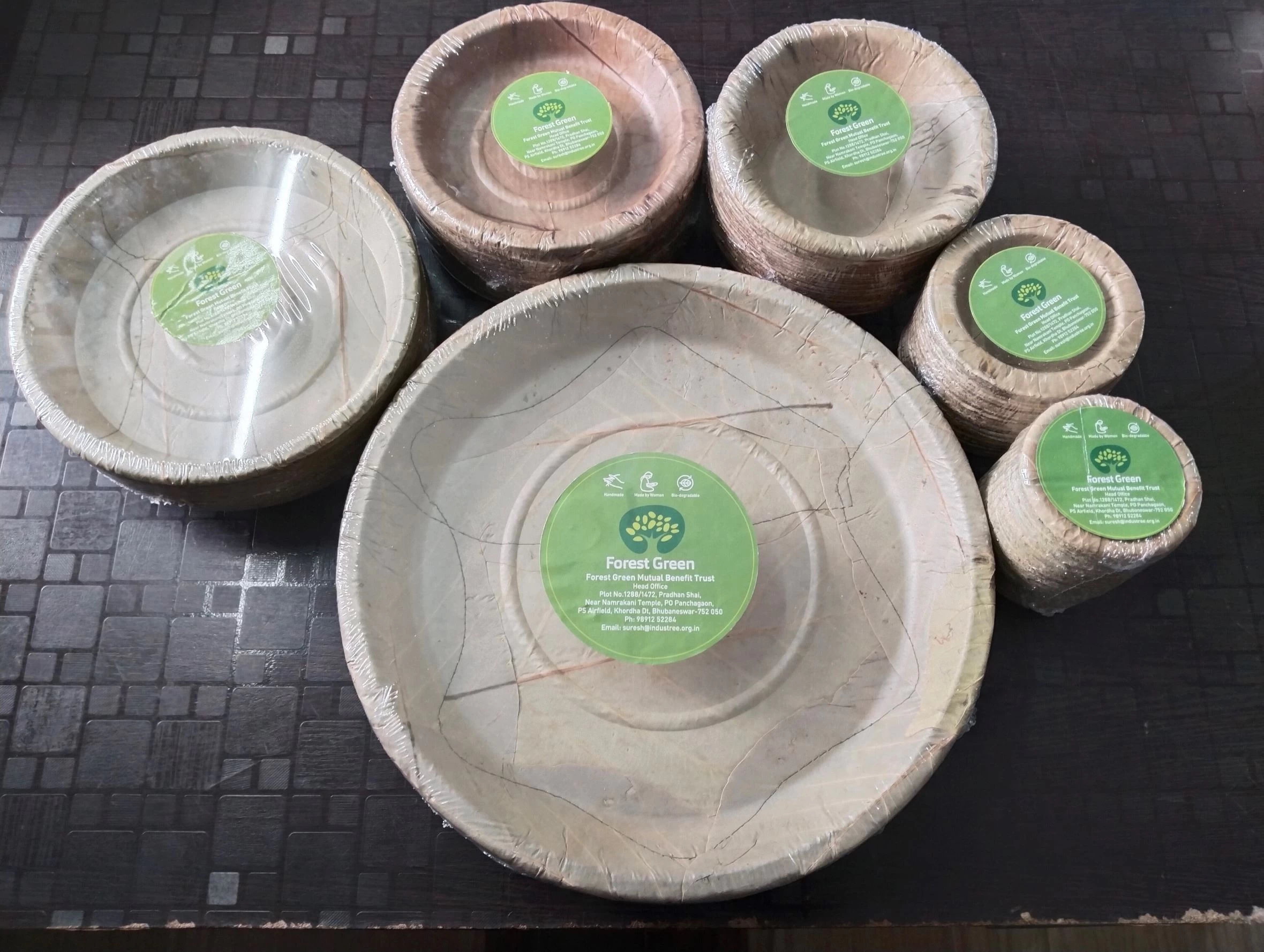 Buy Biodegradable Plates from Forest Green, India | Tradewheel.com