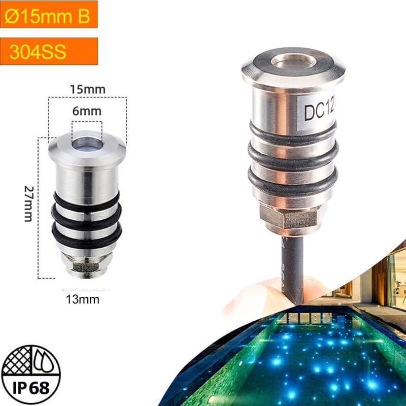 Buy New Small Mini Led Inground Dia15mm, H27mm, Cut 13mm, 304ss, Ip68 ...