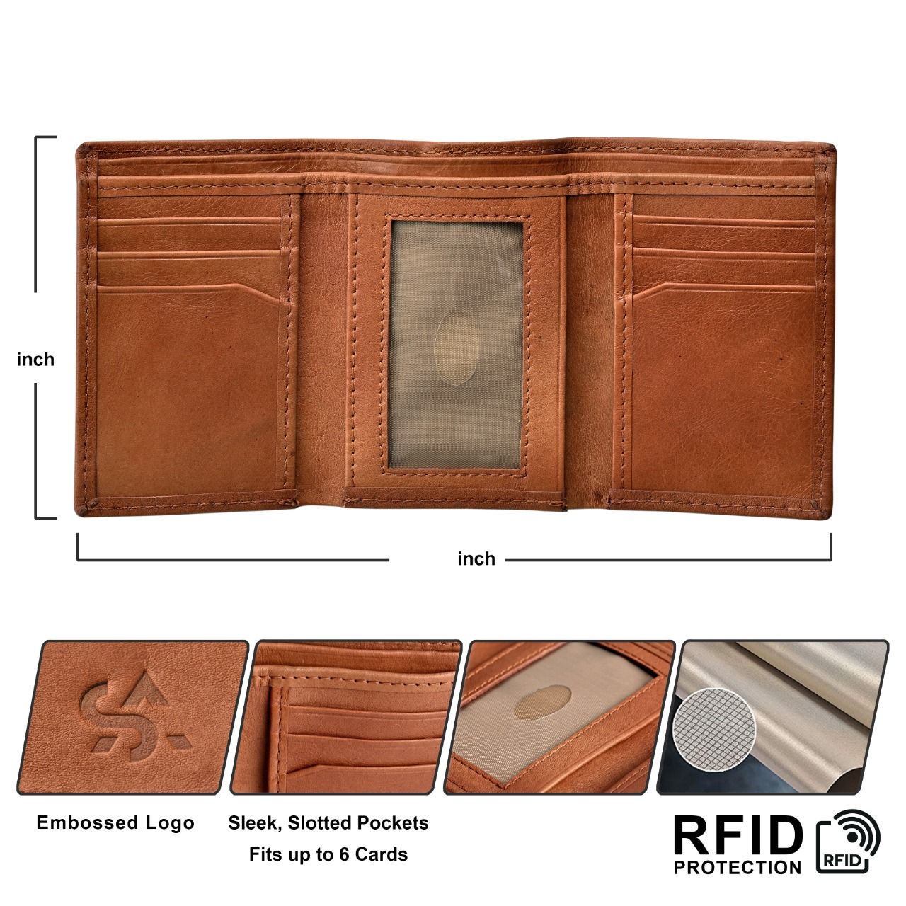 Buy Trifold Tan Wallet from Sharsal Inc, Canada | Tradewheel.com