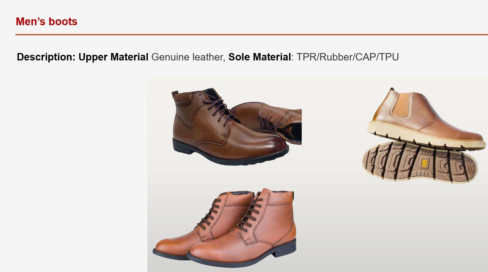 Buy Men's Leather Boot Shoe from Sohata Mart, Bangladesh | Tradewheel.com