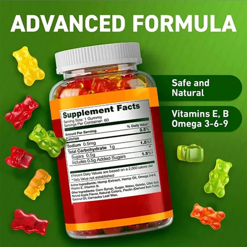 Buy 2024 Hot Oem Hemp Gummies Candy Healthcare Supplements Relaxed ...