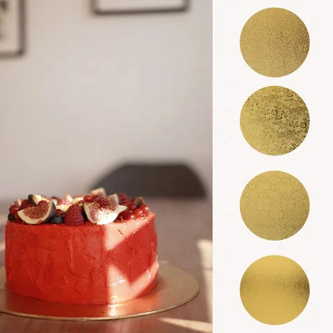 Buy 2mm Gold Round Cake Board With Waterproof Cakeboard from Shenzhen ...
