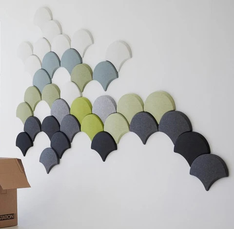 Buy 3d Fan-shaped Ginkgo Acoustic Board Polyester Fiber Acoustic Panel ...