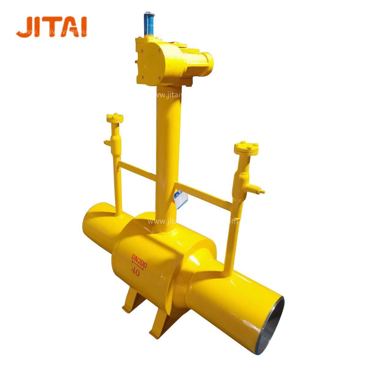 Buy Cs Long Stem 3 Inch Welded Ball Valve With Drain Port from JITAI ...