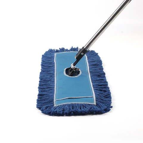 Buy Custom Size Blue Premium Cotton Dust Flat Mop Replacement Head ...