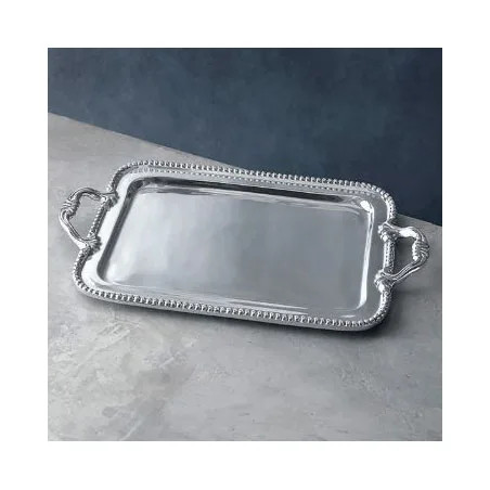 Buy Eco Friendly Silver Color Serving Trays Top Quality Metal Tray Use ...