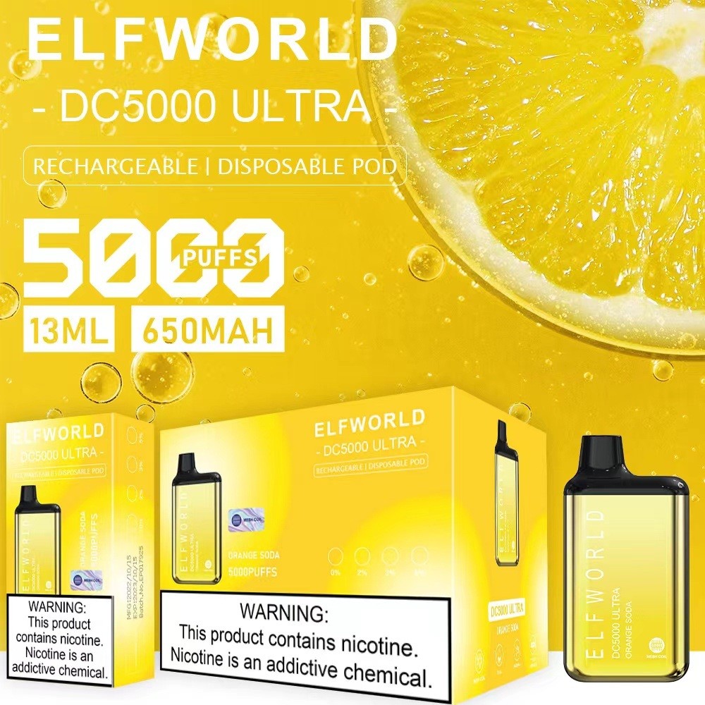 Buy Elfworld 5000 Puffs Disposable Pod Super Pod Box Disposable Vape ...