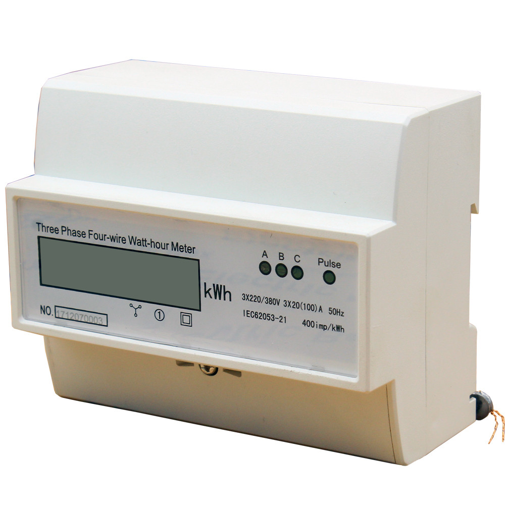 Buy Factory Quality 7p Three Phase Din Rail Electric Power Smart Analog Digital Energy Meter/kwh ...