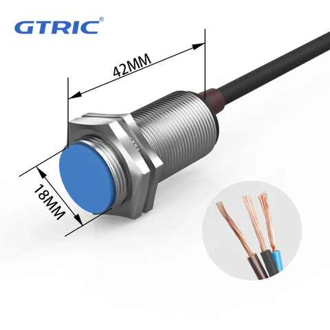 Buy Gtric M18 Hall Effect Sensor Proximity Switch Npn Three Wires10-30v Dc Replace Njk-5001c ...