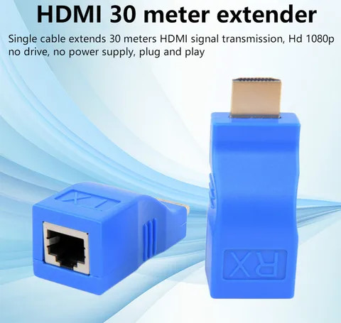 Buy Hdmi Extender 1080p Rj45 Ports Lan Network 4k Hdmi Extender 30m V1 ...
