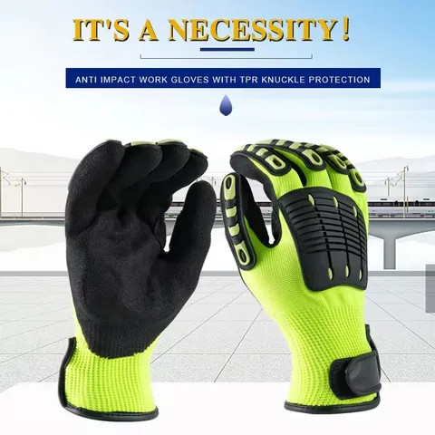 Buy High Impact Safety Work Gloves En388 Tpr Sandy Nitrile Coated Cut ...