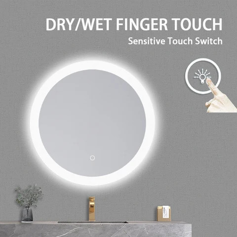 Buy High Quality Customizable Silver Round Switch Led Backlit Mirrors ...