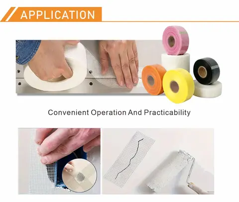 Buy High Viscosity Self-adhesive Acrylic Fiberglass Mesh Scrim Tape For ...