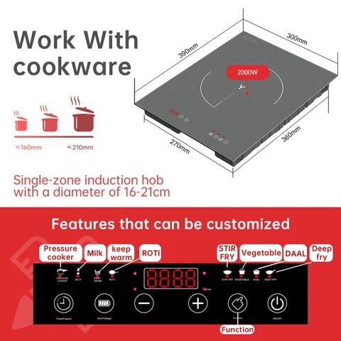 Buy Hot Sale Induction Cooktop Electric Stove 2000w Built-in Hob Single ...
