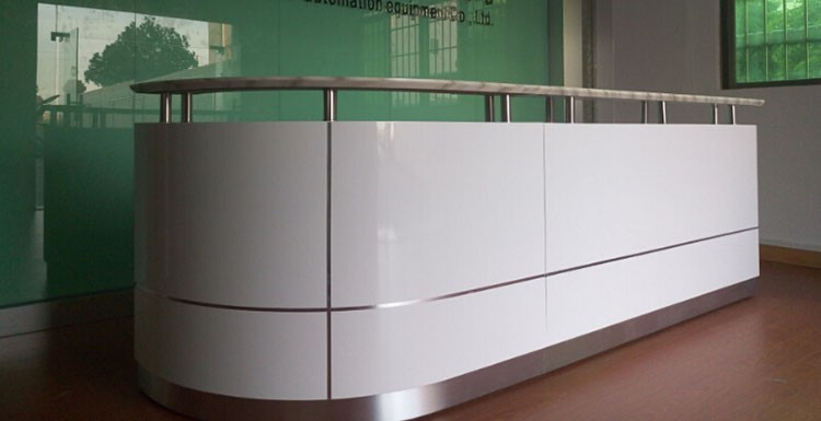 Buy Hot Sale White Modern Reception Counter Table Design from Foshan ...