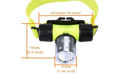 Buy Led Diving Headlamp Ipx8 Waterproof Underwater Flashlight Scuba ...