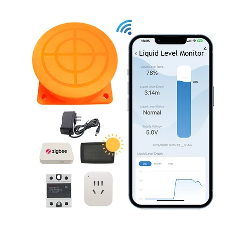 Buy Mobile Tuya App Gateway Wifi App Tank Level Monitor Contactless Oil ...