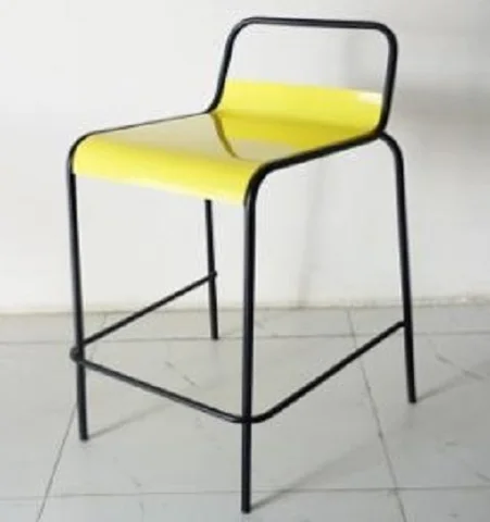 Buy Modern Sturdy Metal Squared Frame Bar Stool With Soft Seat And ...