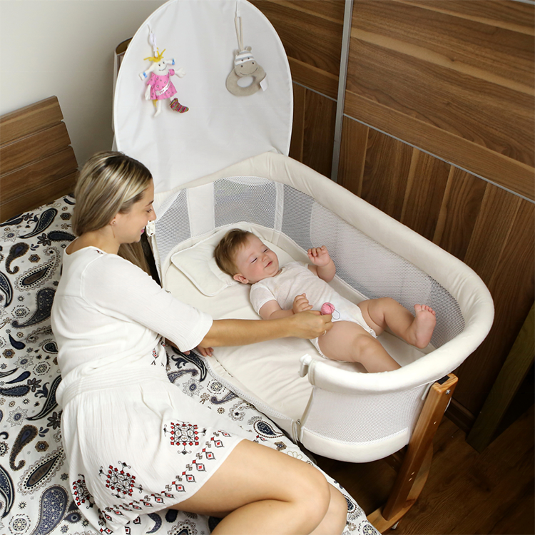 Buy Natural Solid Wood Baby Portable Cradle Baby Crib from Dongguan Xin ...