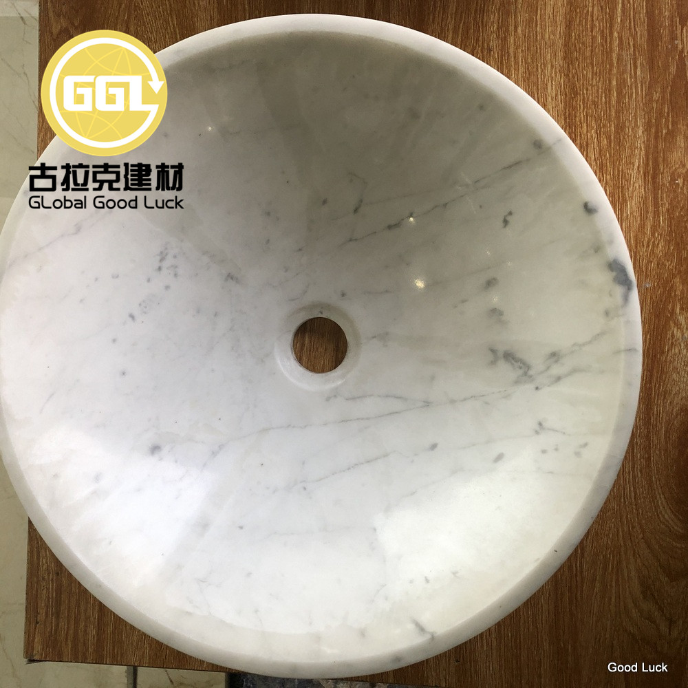 Buy Nature Stone Calacatta Marble Basin, Undermount Bowel Bathroom Sink ...