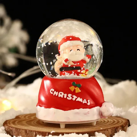 Buy New Santa Claus Glowing Crystal Ball Small Gift Box Set Christmas ...