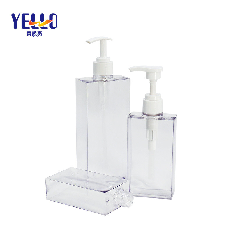 Buy Oem 200ml 300ml 500ml Transparent Cosmetic Packaging Square Custom Plastic Shampoo Bottle ...