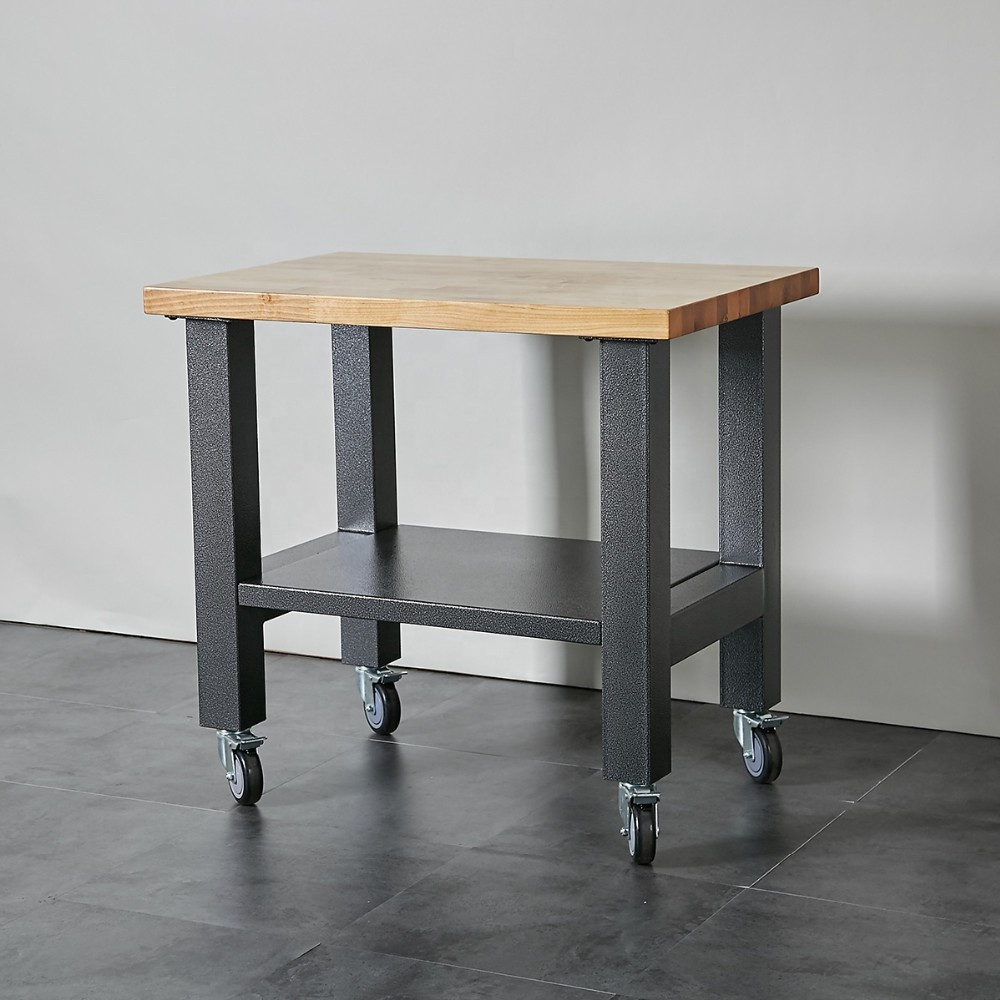 Buy Office Wood Top Steel Frame Work Table With Computer Table ...